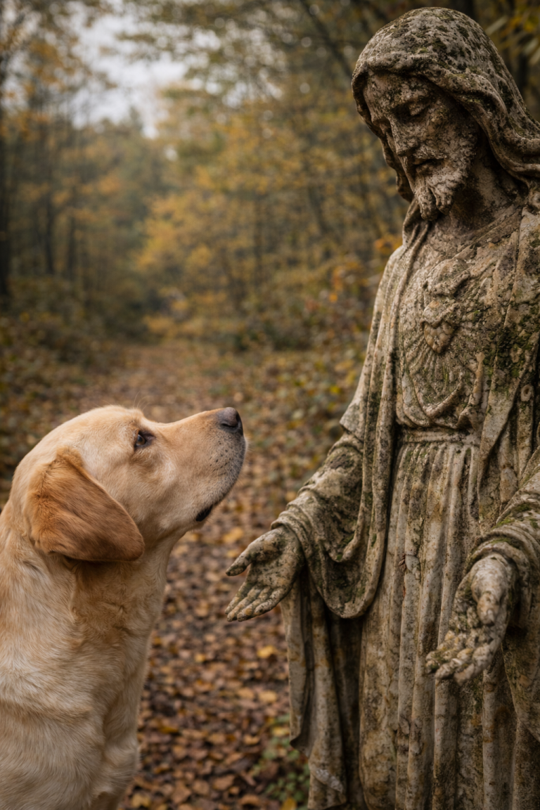 A Labrador Found a Forgotten Statue in the Woods — What the Dog Did ...