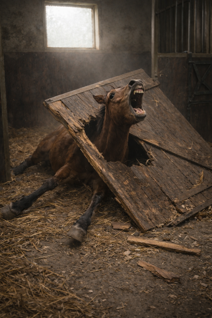 A Horse Was Trapped Under a Collapsed Stall Door… But the Farm Dog ...